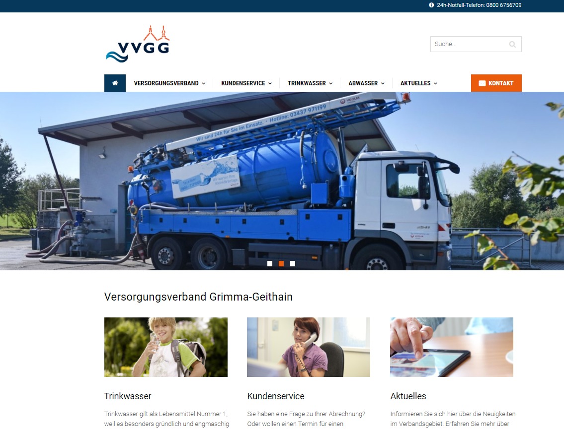 Moderner Auftritt im Netz - Versorgungsverband Grimma-Geithain